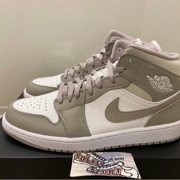 Jordan | Shoes | New Nike Air Jordan Retro Mid Linen College Grey ...